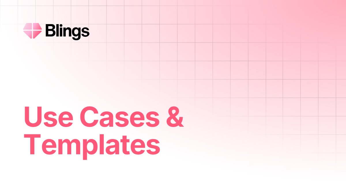 Use Cases & Templates | PLS Blings Knowledge Base